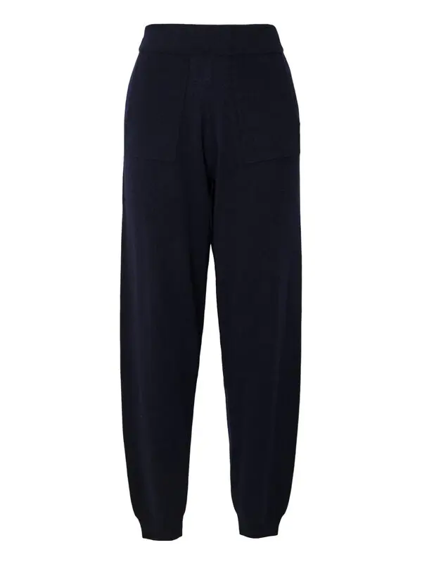 ALLUDE Wool And Cashmere-blend Tapered Track Pants - Black