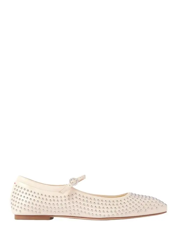 AeydĒ Uma Studded Leather Mary Jane Ballet Flats - No