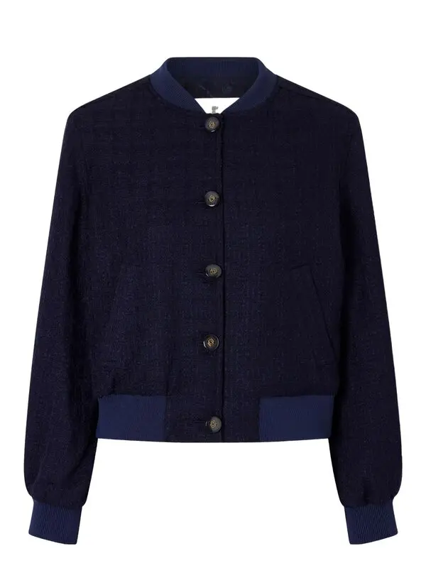 Giuliva Heritage Bouclé-tweed Bomber Jacket - Black