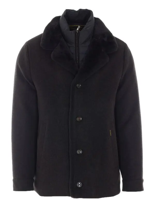 MOORER Teodor Detachable Vest Coat - Black