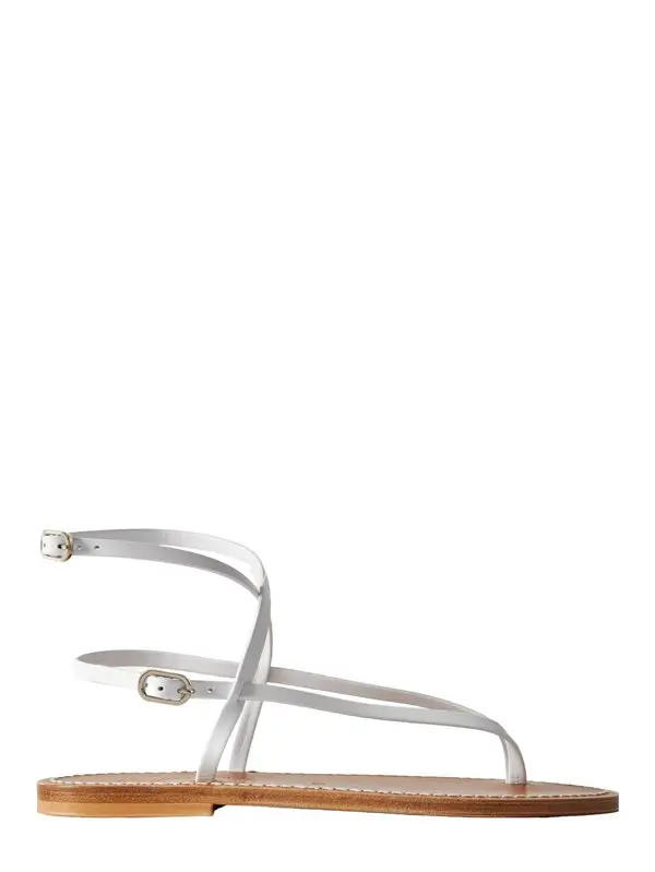 K.JACQUES Abako Leather Sandals - Gray
