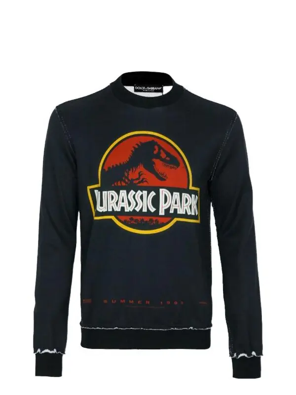 Dolce & Gabbana Jurassic Park Crewneck Sweatshirt - Black