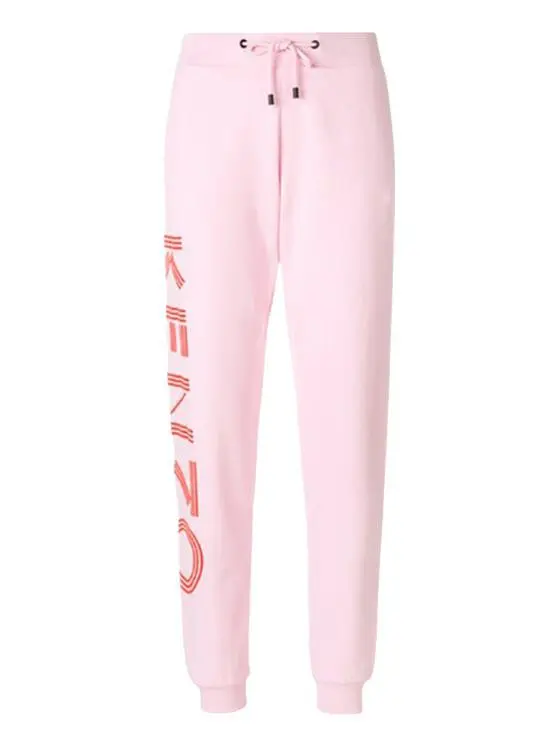 Kenzo Elastic Waist Jogger Pants With Logo Detail - Pink
