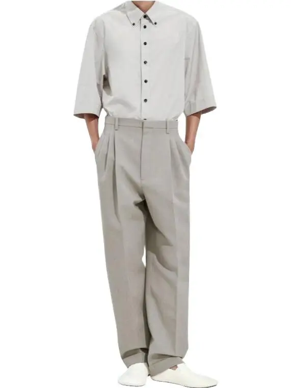 Bottega Veneta Tapered Leg Trousers - Gray
