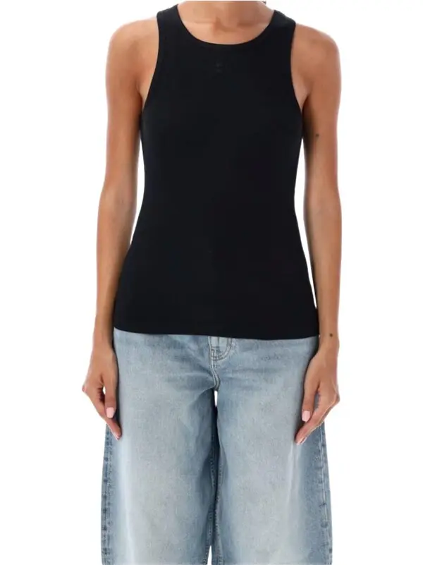 GANNI Sleeveless Vest - Black
