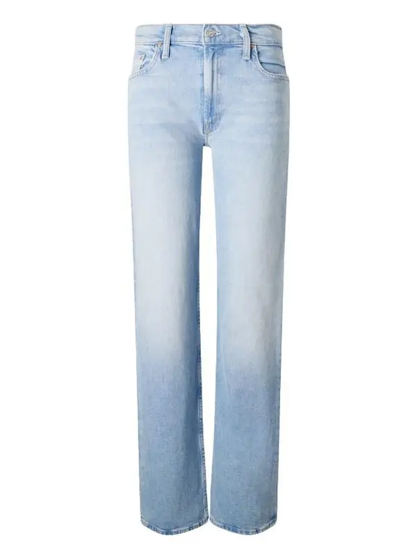 MOTHER The Newbie Skimp Mid-rise Straight-leg Jeans - Blue