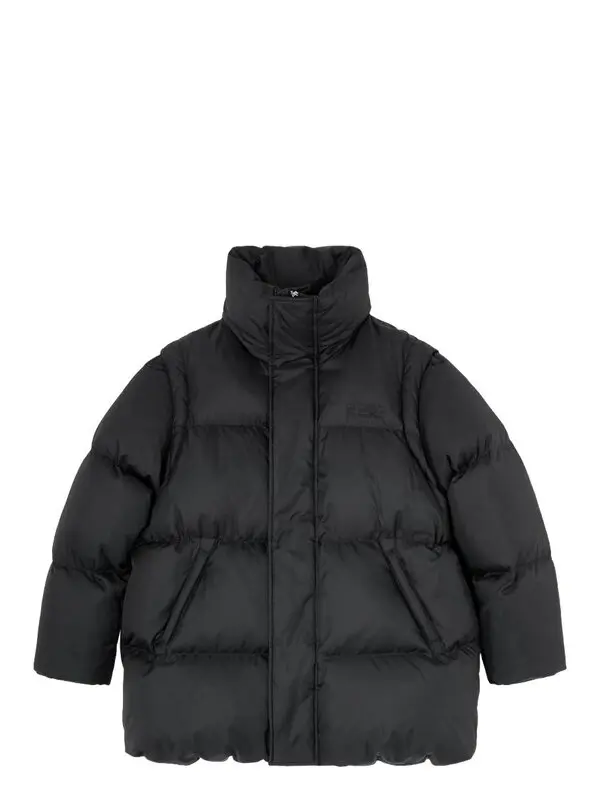 MAISON MARGIELA Padded Down Jacket With Stand Collar - Black