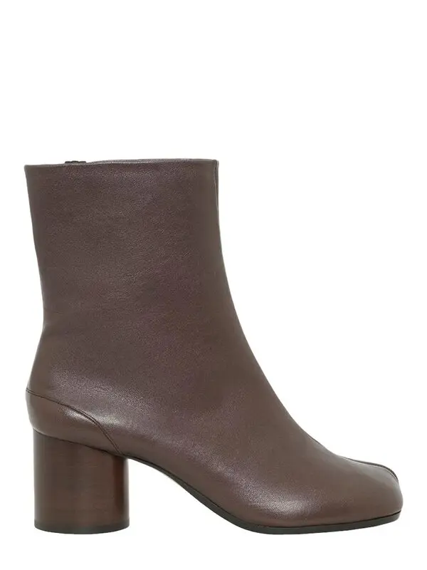 MAISON MARGIELA Tabi Leather Ankle Boots - Brown