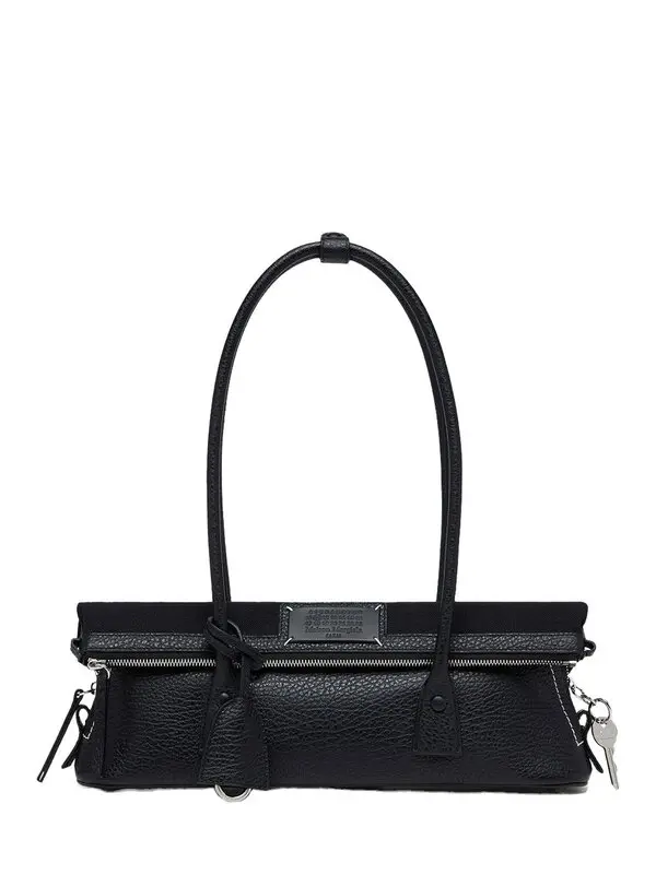 MAISON MARGIELA 5ac Leather Shoulder Bag - Black