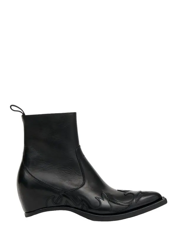 MAISON MARGIELA Leather Ankle Boots - Black