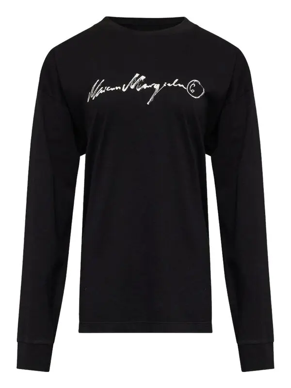 MAISON MARGIELA Cotton Logo T-shirt - Black