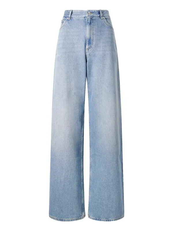 Erdem Mid-rise Wide-leg Jeans - Blue