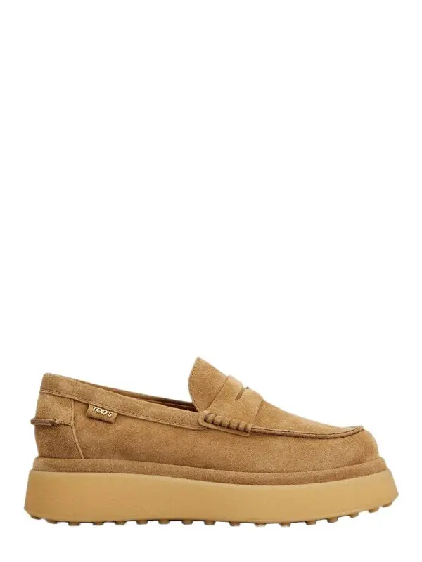 TOD'S Suede Leather Loafers - Brown