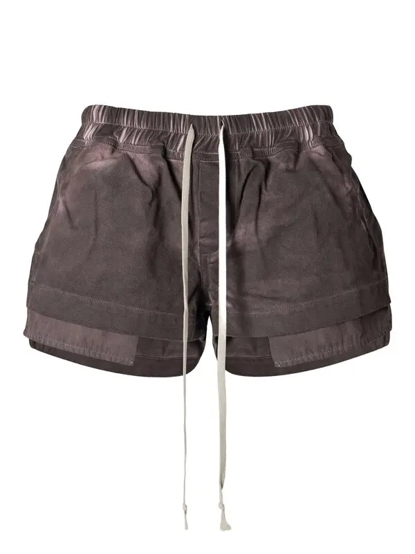 Rick Owens Distressed Denim Shorts - Grape