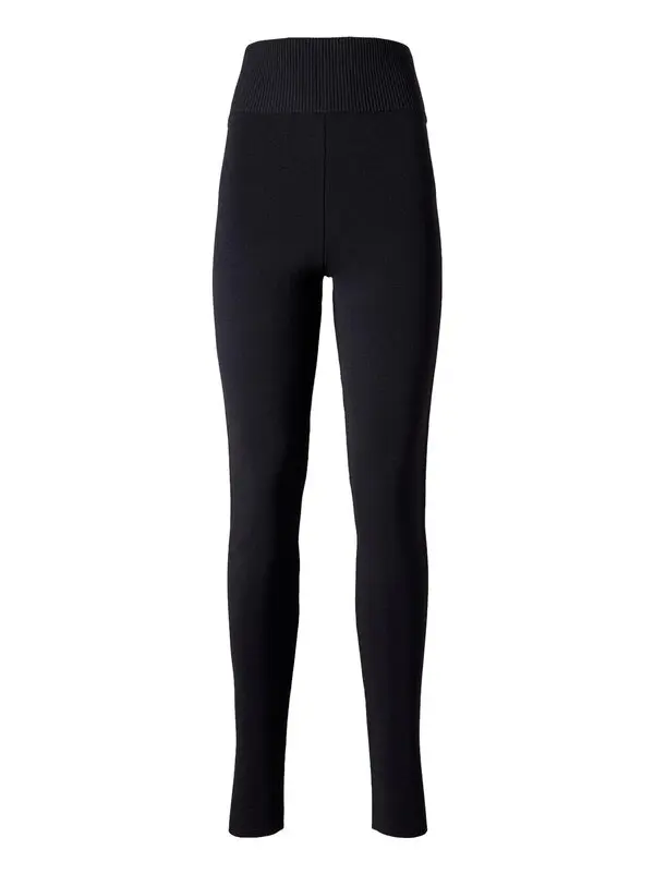 LANVIN Stretch-knit Leggings - Black