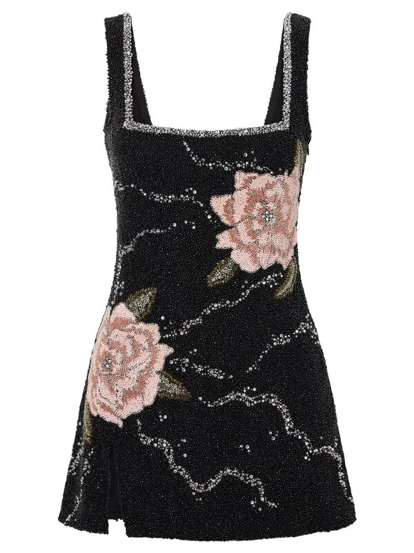 CLIO PEPPIATT Embellished Mini Dress - Black