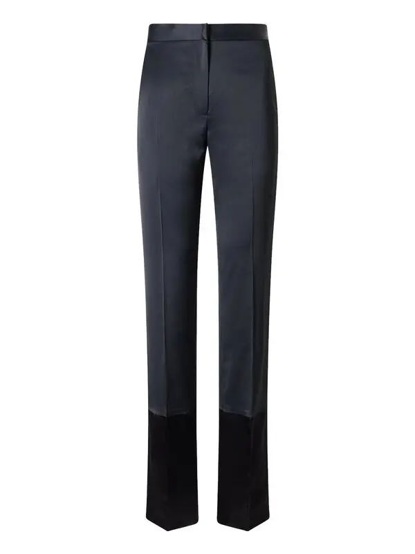 Sharon Wauchob Paneled Satin Straight-leg Trousers - Black