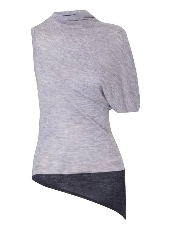 Sharon Wauchob Asymmetrical Wool Tank - Gray
