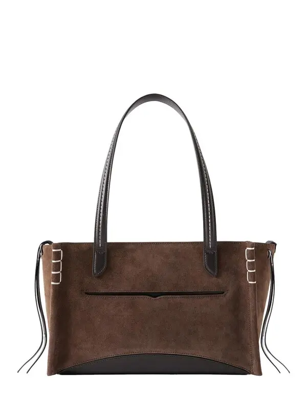 JW Anderson Loafer Suede Tote - Brown