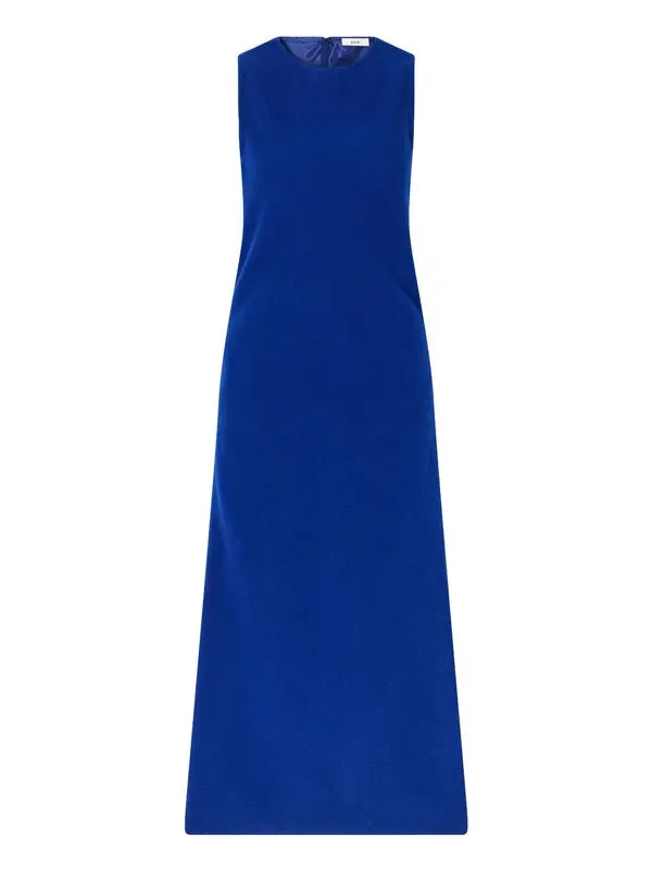 RIER Wool-fleece Midi Dress - Blue