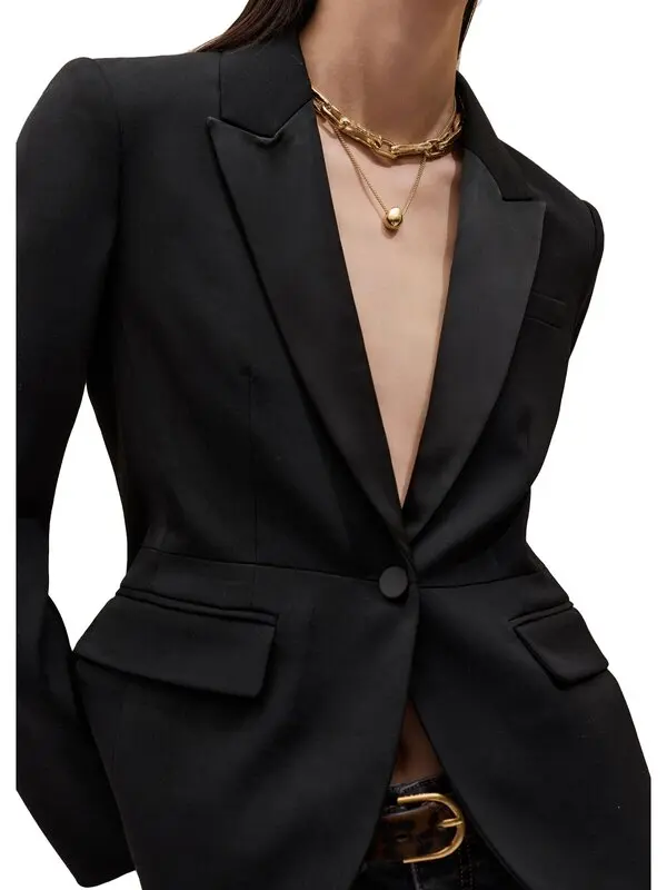 ME+EM Contour Tux Blazer - Black