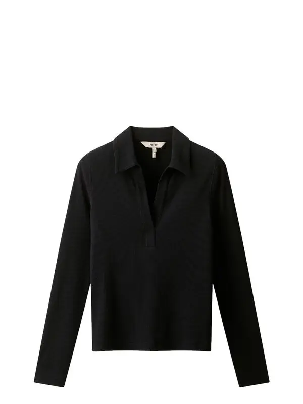 ME+EM Perfect Basic Polo Top - Navy