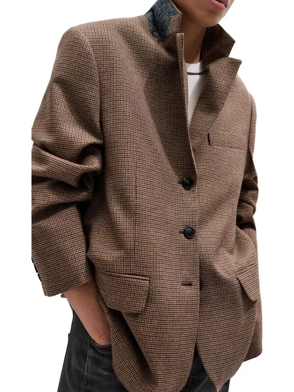 ME+EM Intelligently Oversized Jacket - Pecan Brown Multi