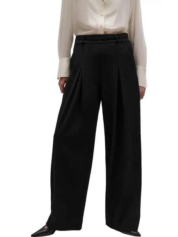 ME+EM Tapered Tuxedo Trousers - Black