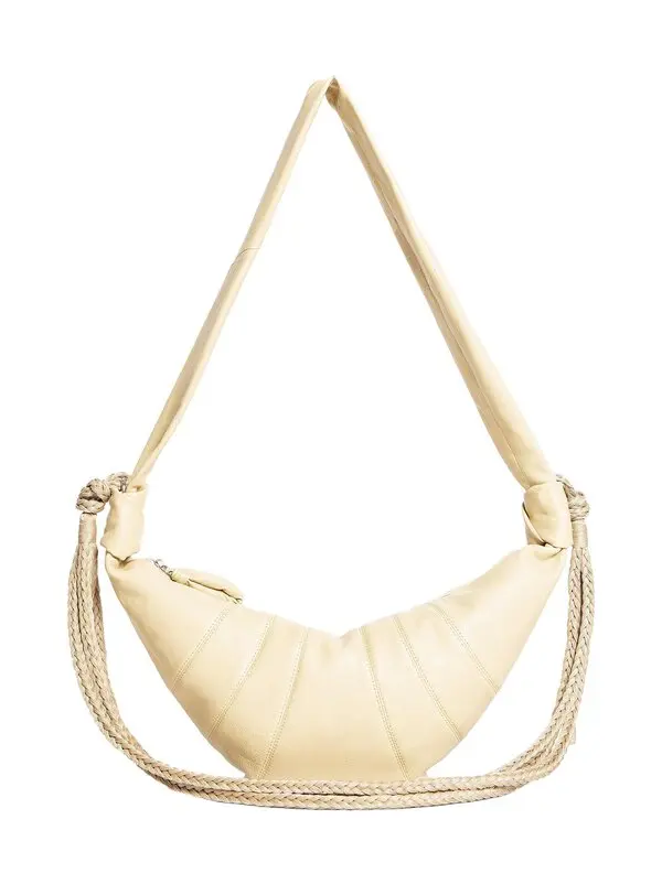 LEMAIRE Braided Medium Croissant Bag - Beige