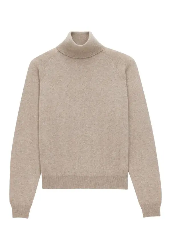 Saint Laurent Cassandre Cashmere Sweater - Light Brown
