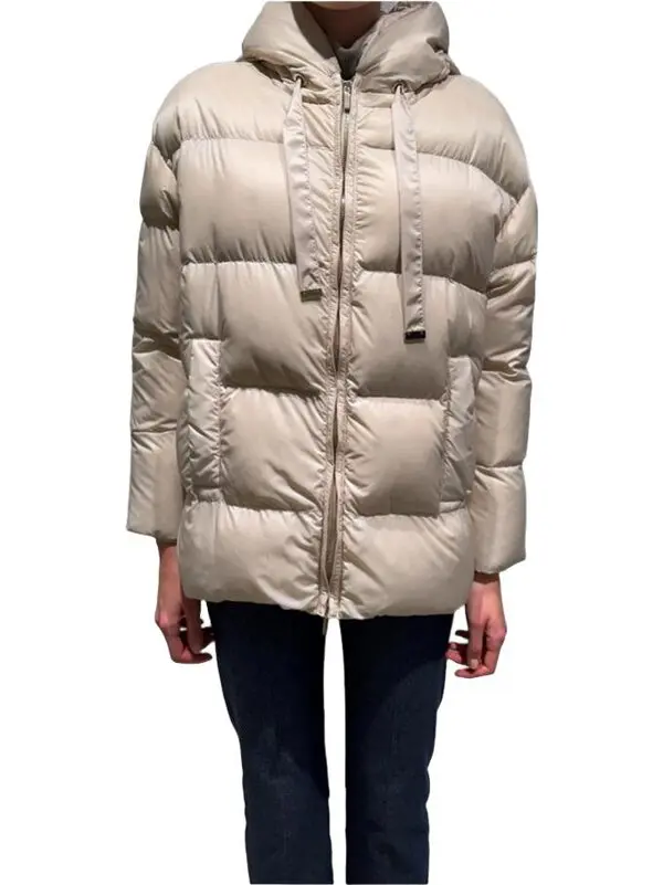 Max Mara Long-sleeved Hooded Jacket - Nude