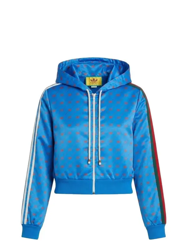 Gucci X Adidas Monogrammed Track Jacket - Blue