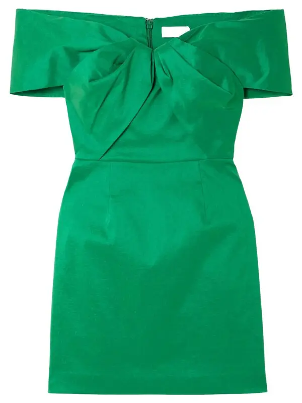 Rebecca Vallance Bailey Off-shoulder Pleated Dress - Green