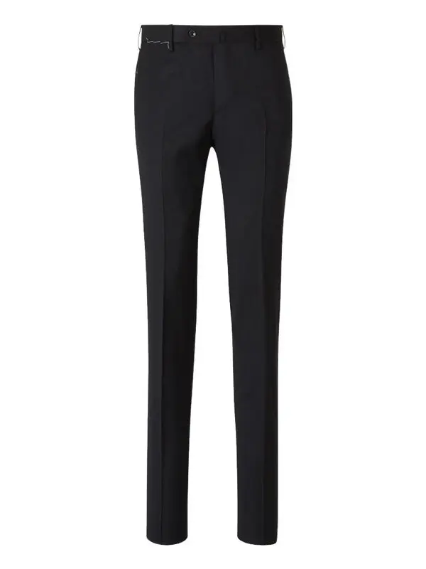 PT TORINO Tailored Belt-loop Casual Trousers - Black