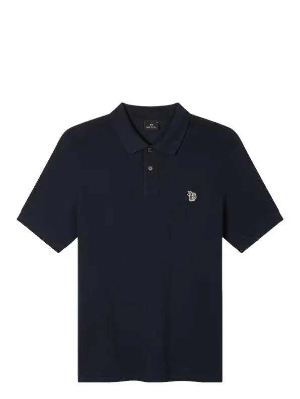 Paul Smith Zebra Patch Polo Shirt - Deep Navy Blue