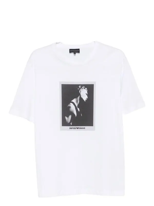 Emporio Armani Graphic-print T-shirt - White
