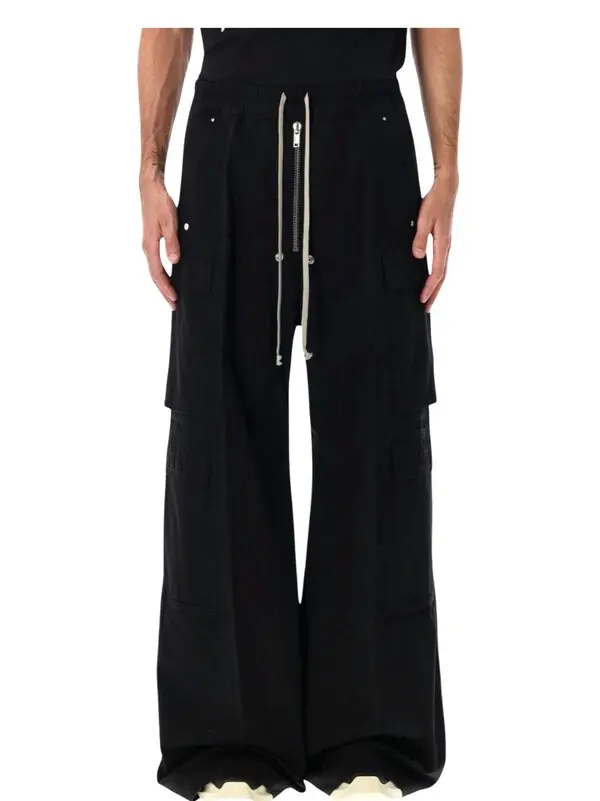 Rick Owens Jumbo Cotton Cargo Pants - Black