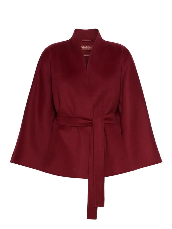 Max Mara Belted Coat - Ruby Colour