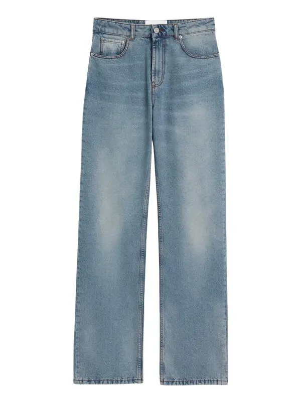 AMI Paris Large-fit Cotton Jeans - Used Blue