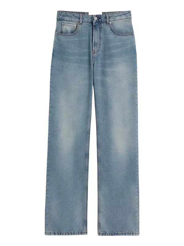 AMI Paris Large-fit Cotton Jeans - Used Blue