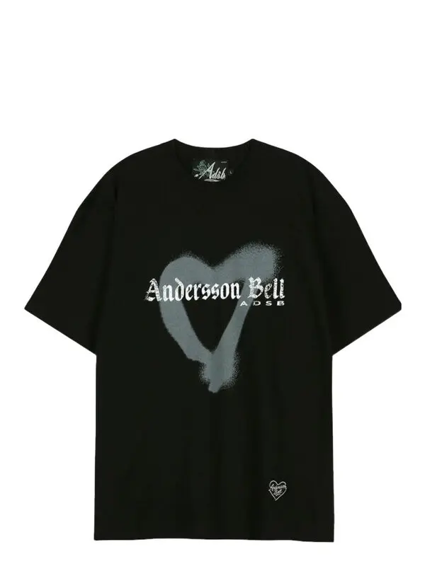 Andersson Bell Heart-patterned T-shirt - Black