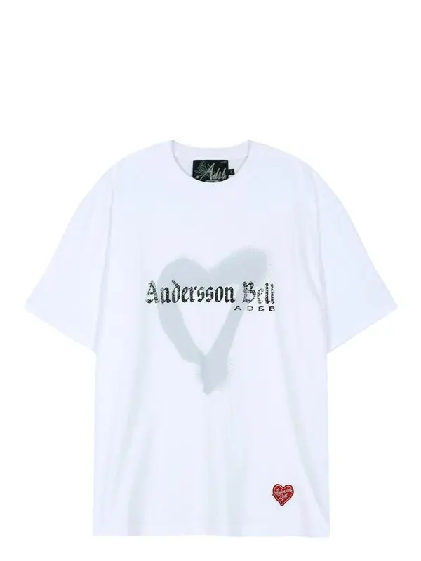 Andersson Bell Heart-patterned T-shirt - White
