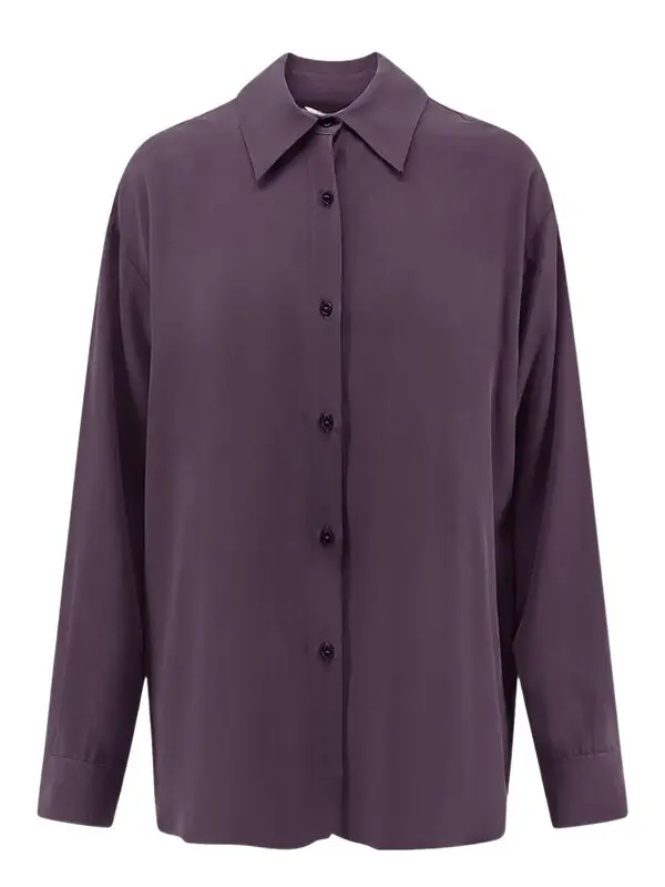 ALYSI Relaxed Button-up Shirt - Brown