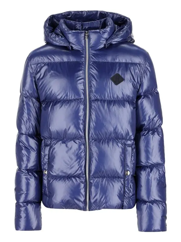 Herno Long-sleeved Padded Jacket With Hood - Blue