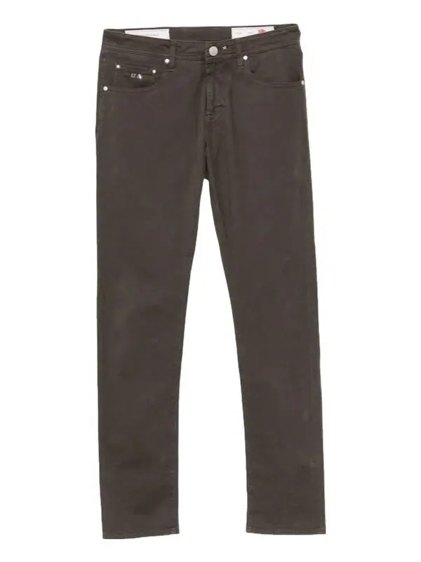 TRAMAROSSA Twill Trousers With Belt Loops - Brown