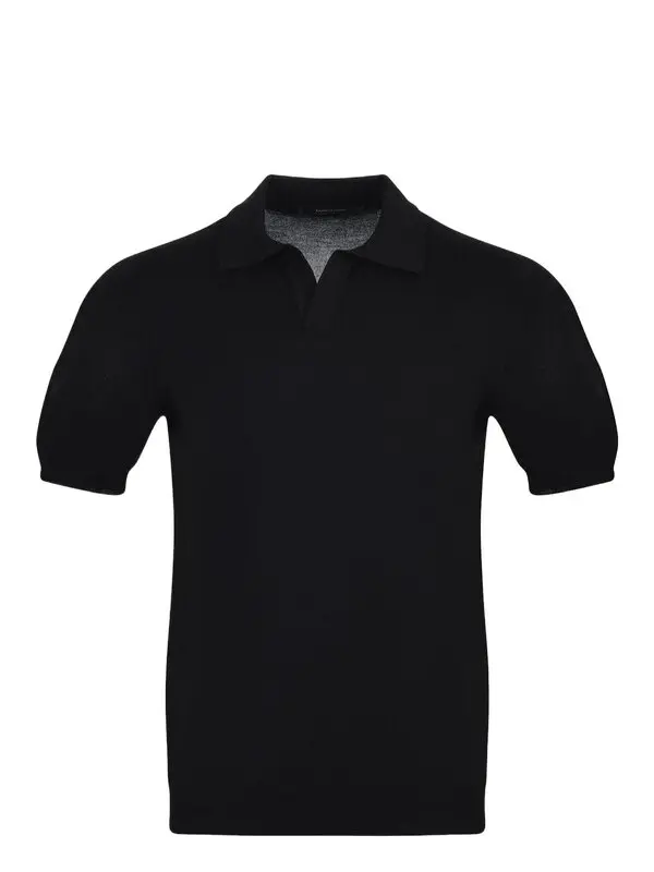 Tagliatore Keith Short-sleeve Polo Shirt - Black