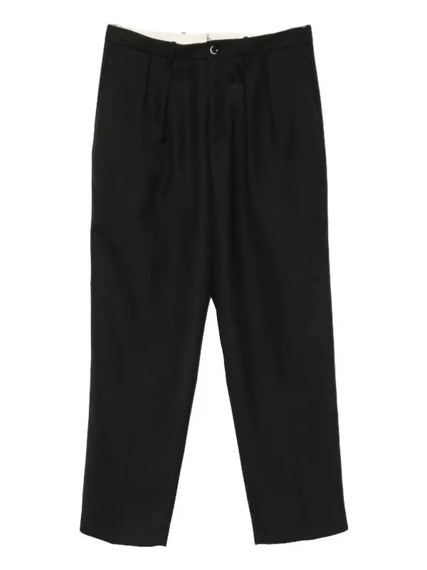 NINE:INTHE:MORNING Kai Pleated Straight-leg Trousers - Black