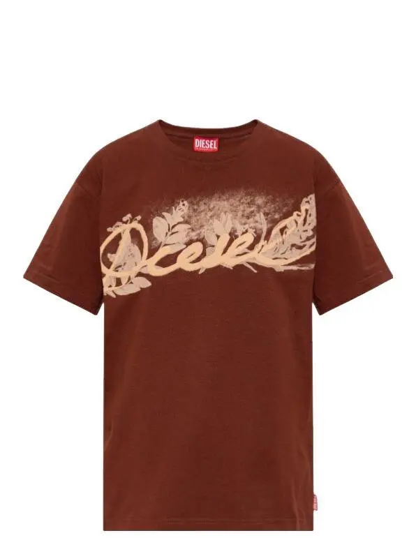 DIESEL® Short Sleeve Graphic T-shirt - Brown