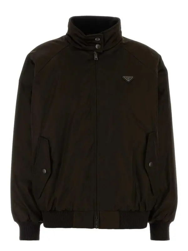 Prada Re-nylon Bomber Jacket - Cocoa Brown