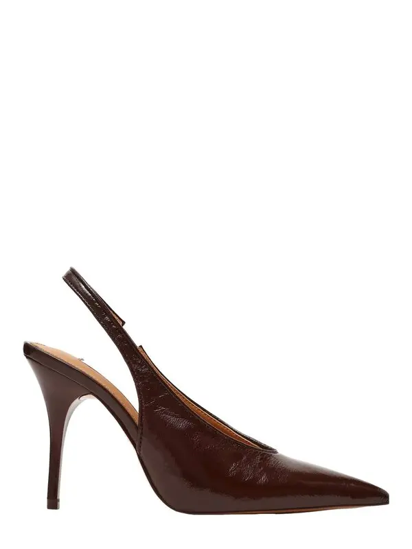 Steve Madden Andromeda Leather Pointed-toe Stiletto Heel Slingbacks - Brown